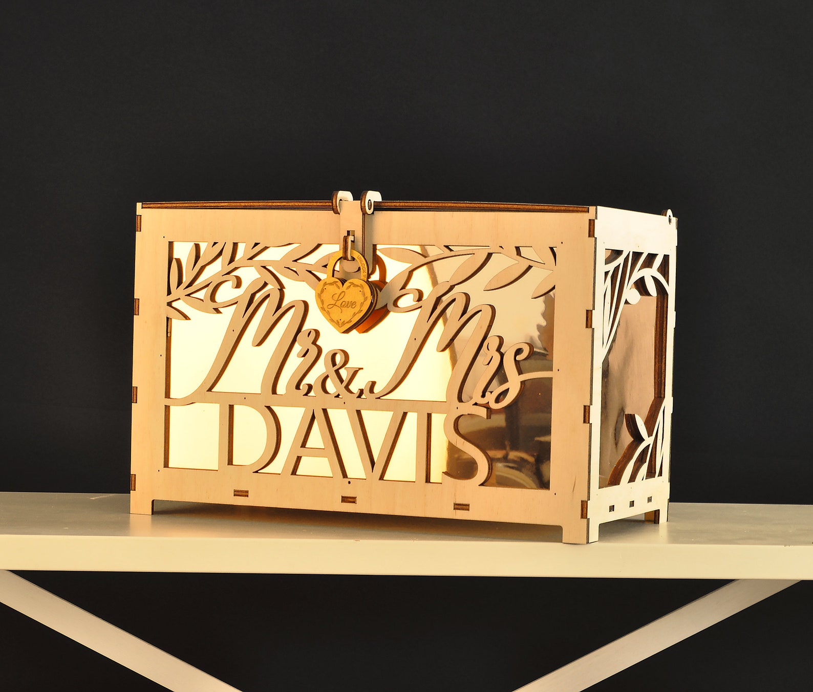 Elegant Wedding Card Box. Wedding Card Box With Slot. - Etsy