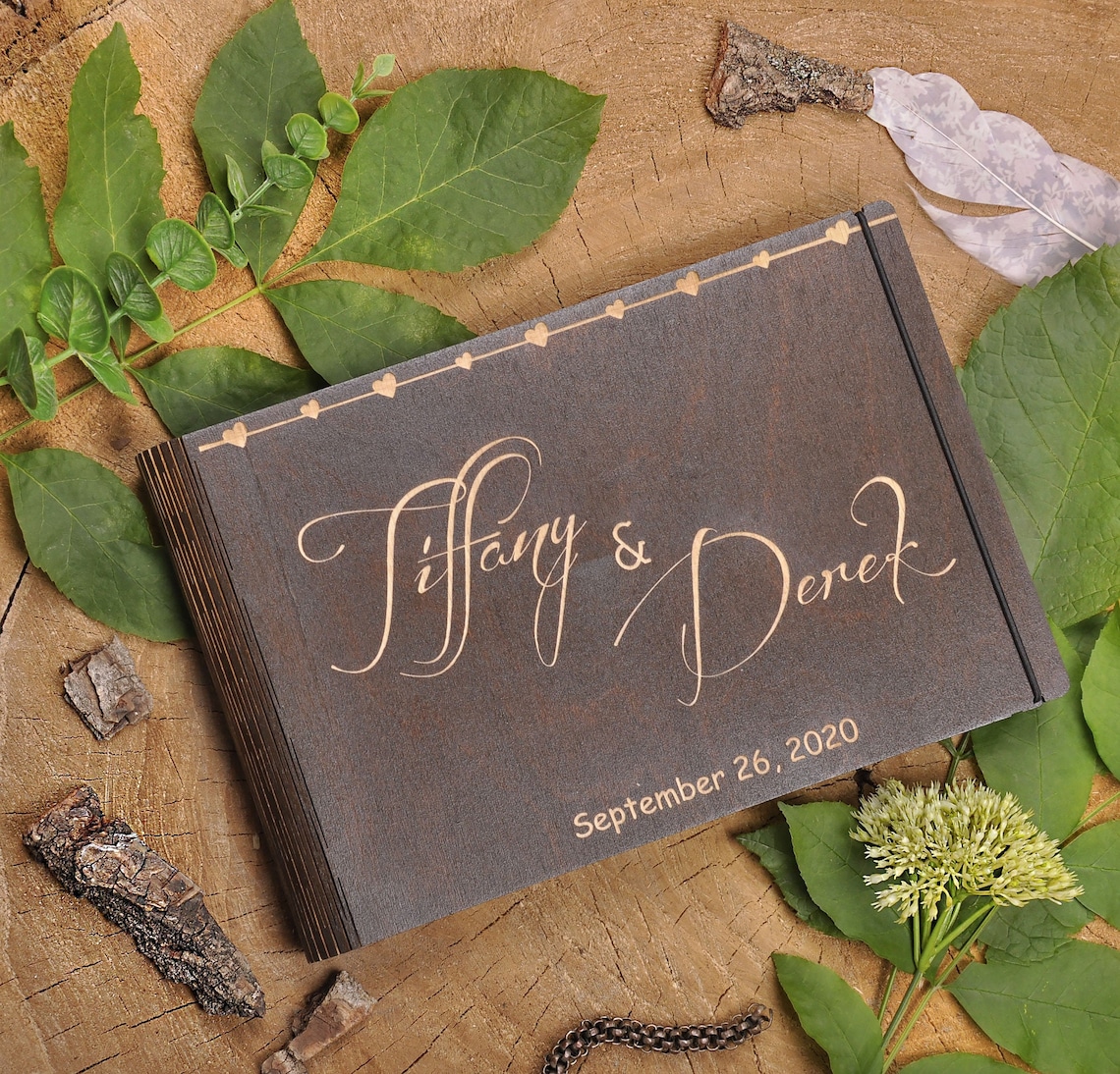 Wedding Photo Album With Names and Wedding Date | Etsy