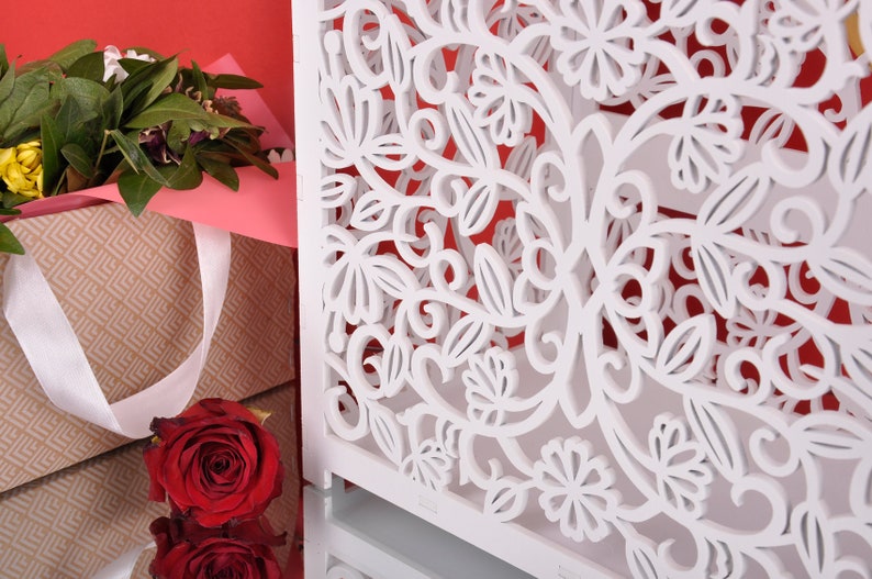 Card Box for Wedding With Lock - Etsy