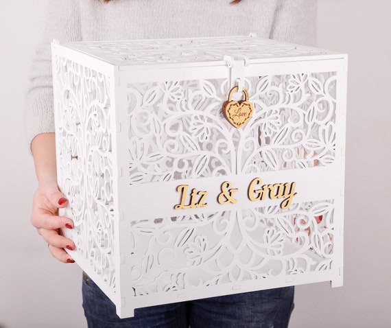 Wedding Card Box With Slot. Wedding Keepsake Box - Etsy