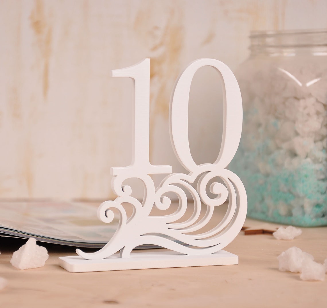 Wooden Table Numbers. Laser Cut Numbers. Wooden Numbers. Restaurant ...