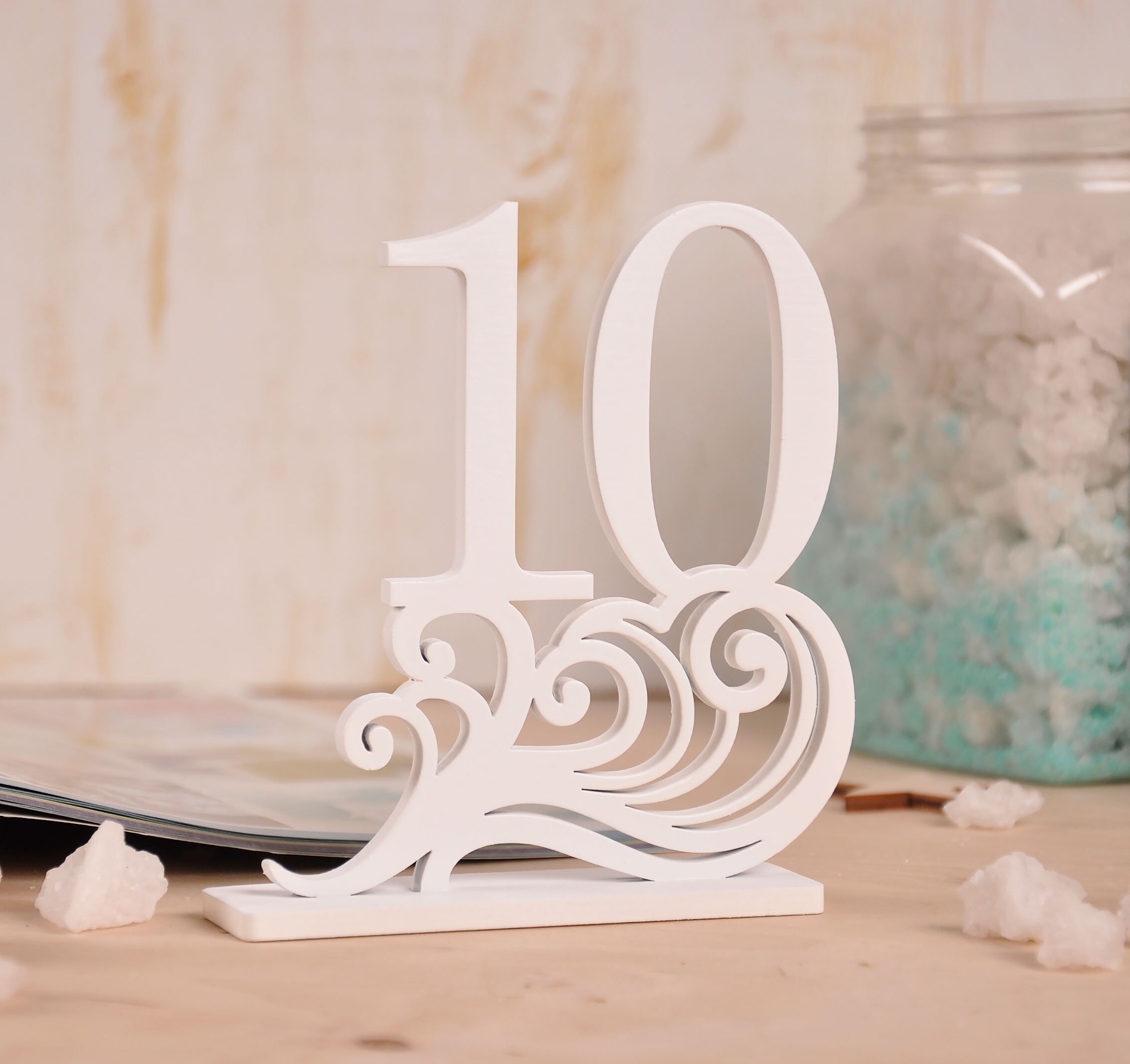 Wooden Table Numbers. Laser Cut Numbers. Wooden Numbers. Restaurant ...