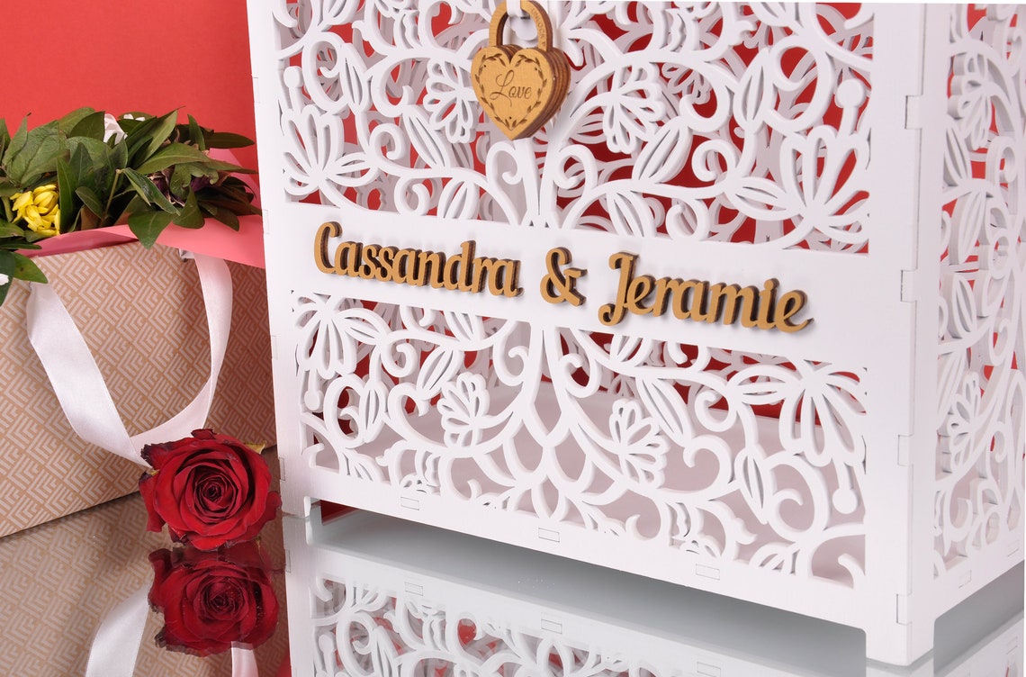 Wedding Card Box With Slot. Wedding Envelope Box. - Etsy