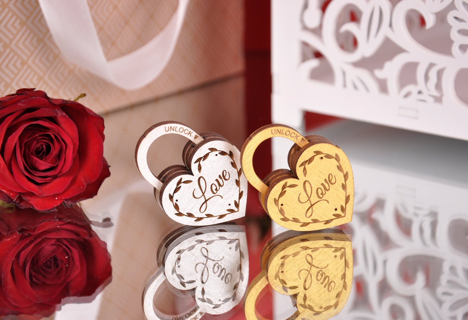 Card Box for Wedding With Lock - Etsy