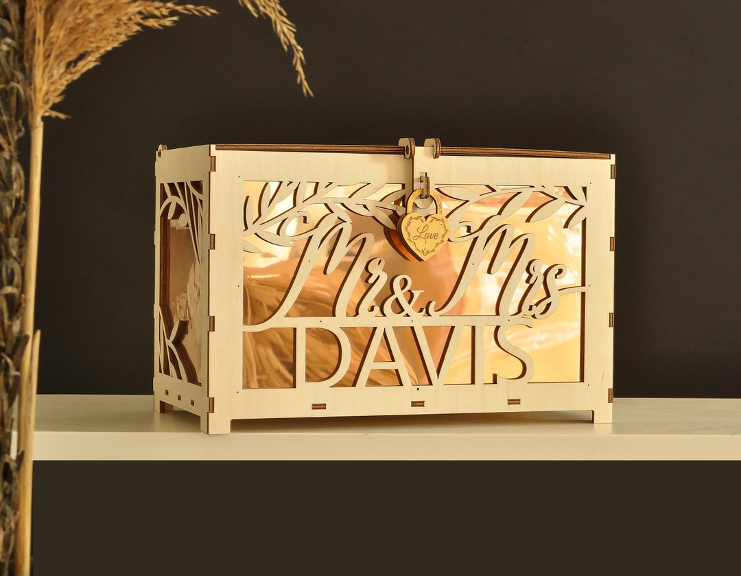 Elegant Wedding Card Box. Wedding Card Box With Slot. - Etsy