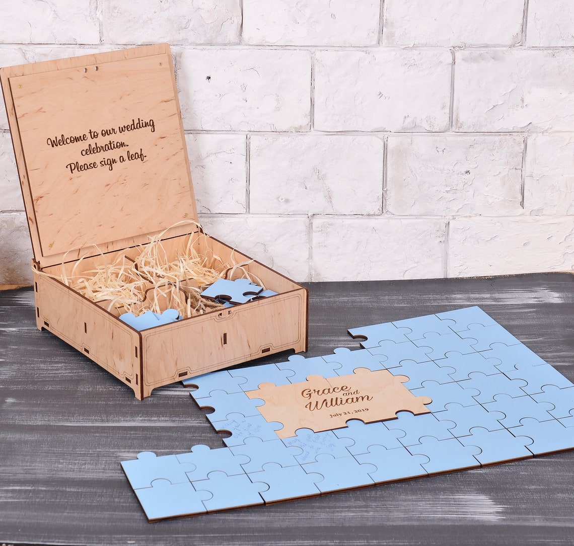 Puzzle Guest Book Alternative Wedding Guest Book - Etsy
