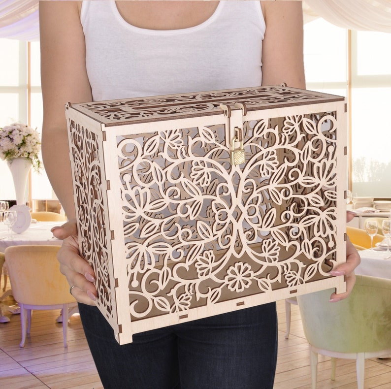 Wedding Card Box With Slot. Wedding Envelope Box. - Etsy