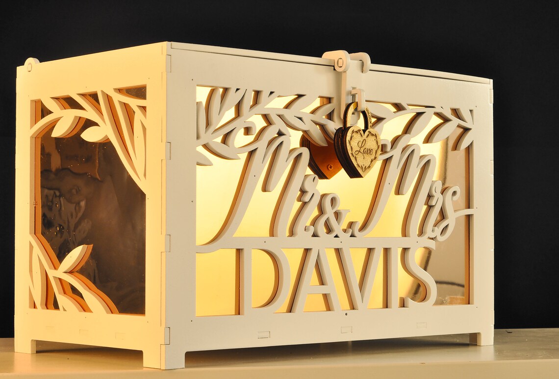 Elegant Wedding Card Box. White Wedding Card Box - Etsy