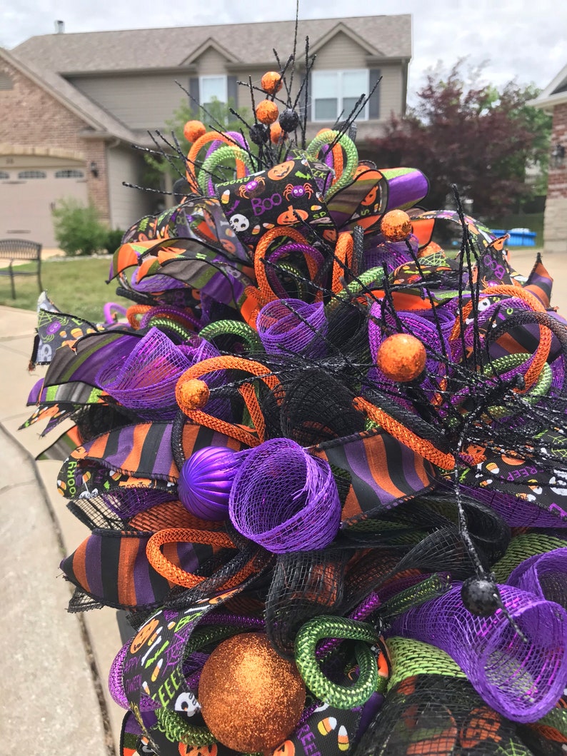 Halloween Mailbox Swag Large Halloween Centerpiece Halloween - Etsy