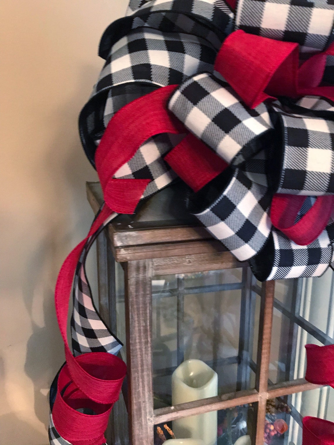 Buffalo Check Bow Lantern Bow Only W/tails Everyday Bow | Etsy