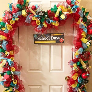 Teacher Appreciation Garland, Back to School, Garland Decor, Deco Mesh ...