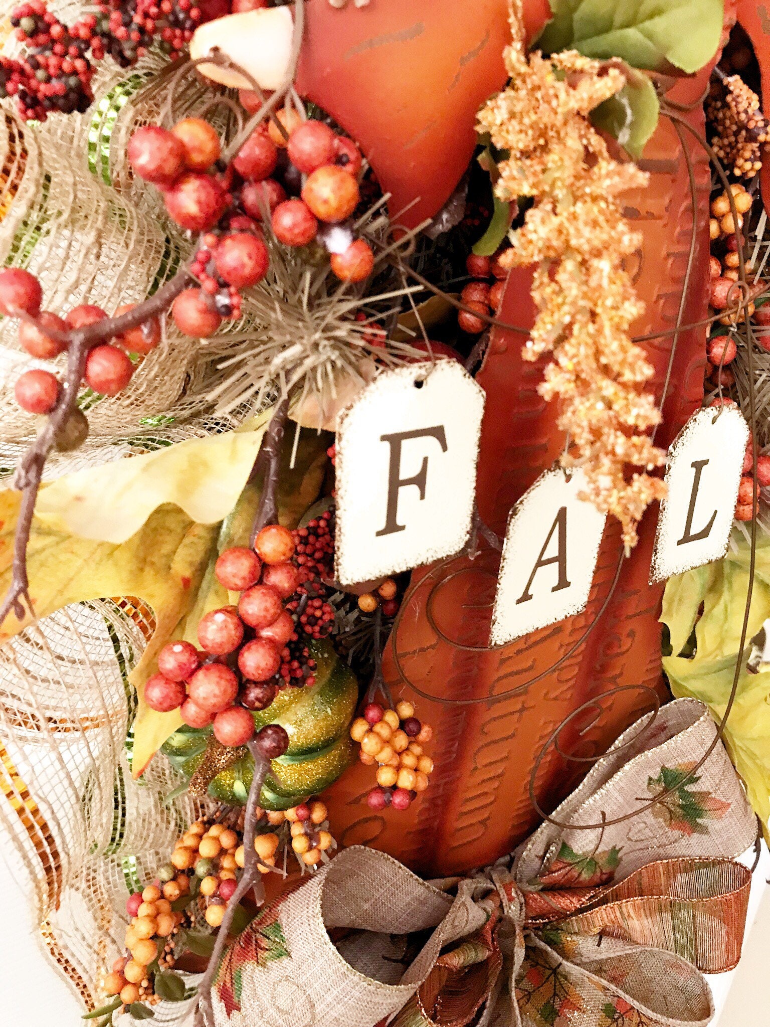 Fall Swag Angel swag Door Swag Wall Swag Fall wreath Door | Etsy