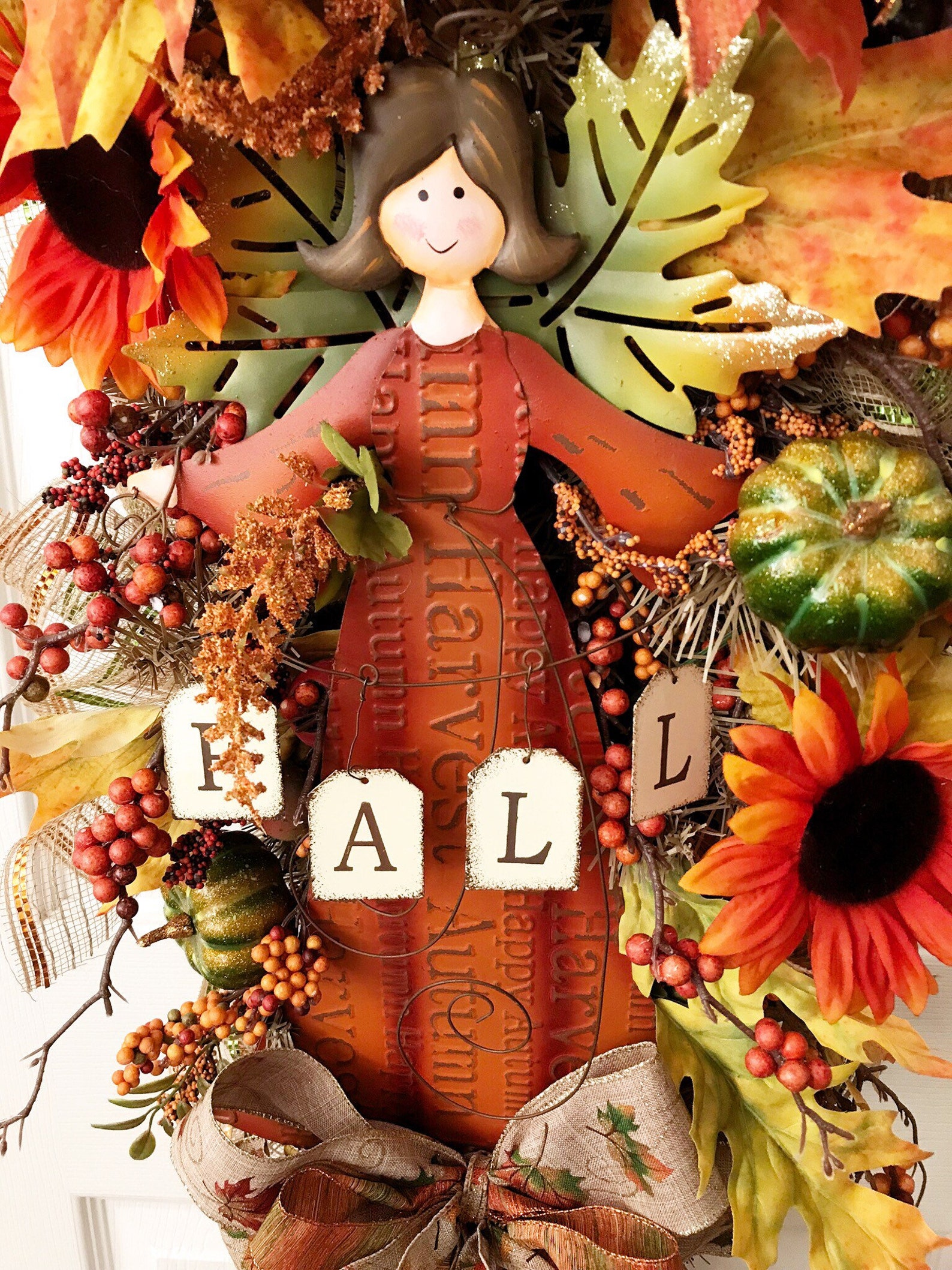 Fall Swag Angel Swag Door Swag Wall Swag Fall Wreath Door - Etsy