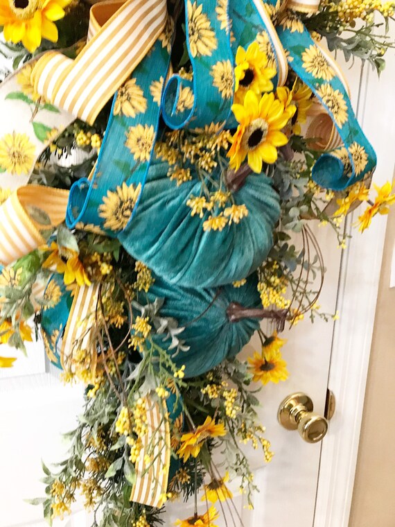 Teal Decorative Swag