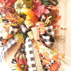 Fall Swag, Autumn Swag, Pumpkin Swag, Harvest Swag, Fall Teardrop Swag ...