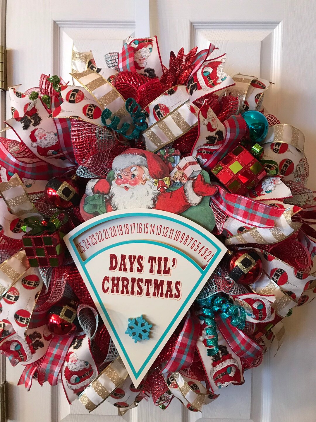 Santa's Countdown to Christmas, Christmas Decor, Christmas Wreaths ...