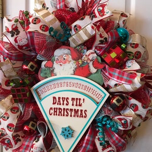 Santa's Countdown to Christmas, Christmas Decor, Christmas Wreaths ...