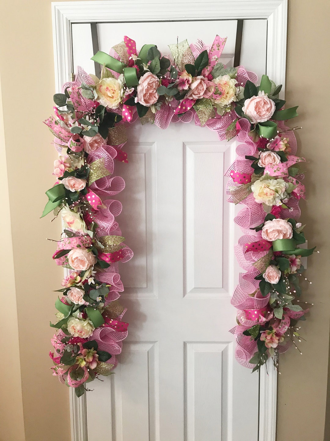 9 Foot Spring Garland, Easter Garland, Deco Mesh Garland, Summer ...