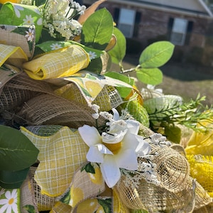 Lemon Mailbox Swag, Spring-summer Decor, Lemon Swags, Home Decor, Daisy ...
