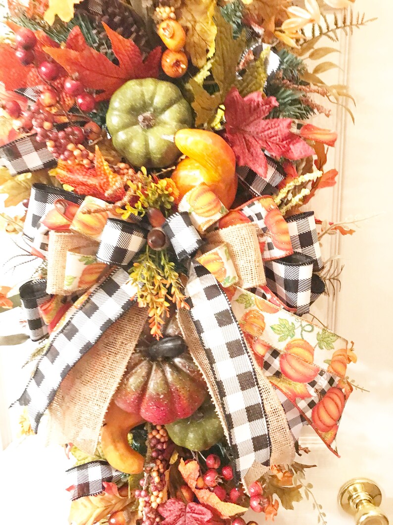 Fall Swag Autumn Swag Pumpkin Swag Harvest Swag Fall - Etsy