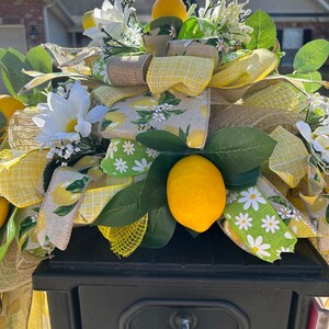 Lemon Mailbox Swag, Spring-summer Decor, Lemon Swags, Home Decor, Daisy ...