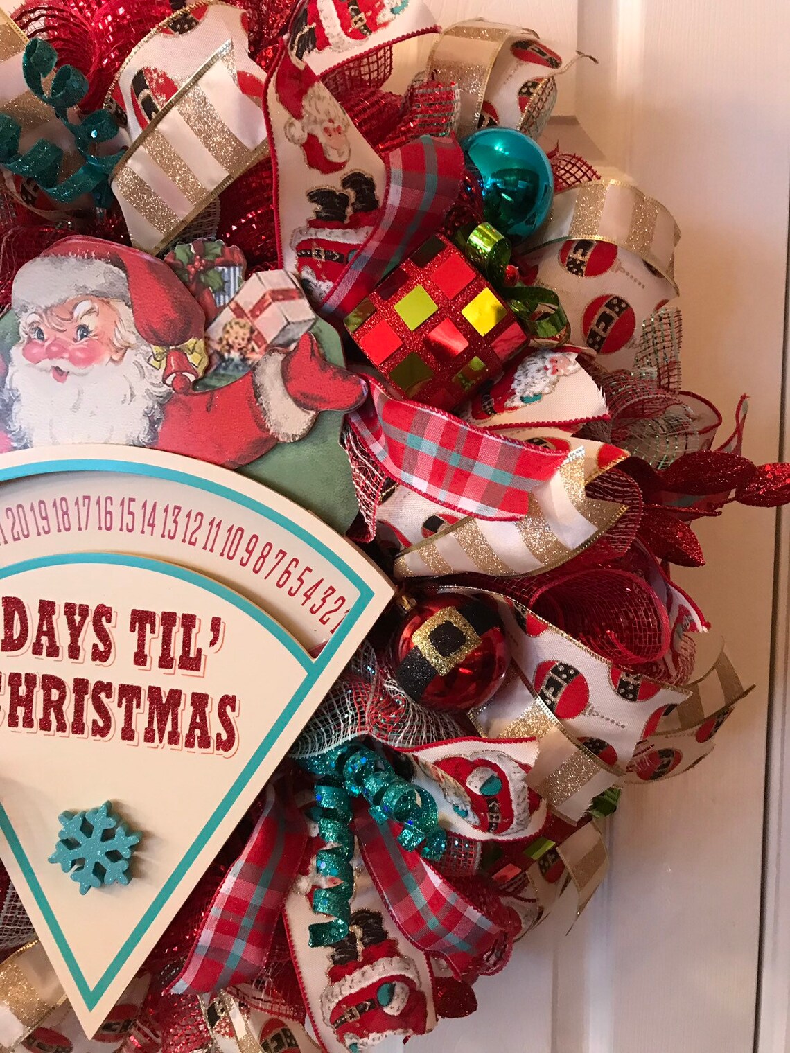 Santa's Countdown to Christmas Christmas Decor Christmas - Etsy