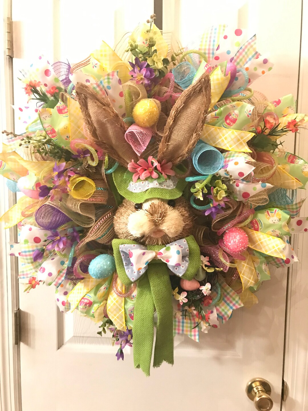 Easter Bunny, Easter Decor, Easter Wreath, Sissal Bunny, Easter Deco ...