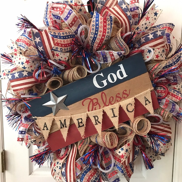 Labor Day Wreath - Etsy