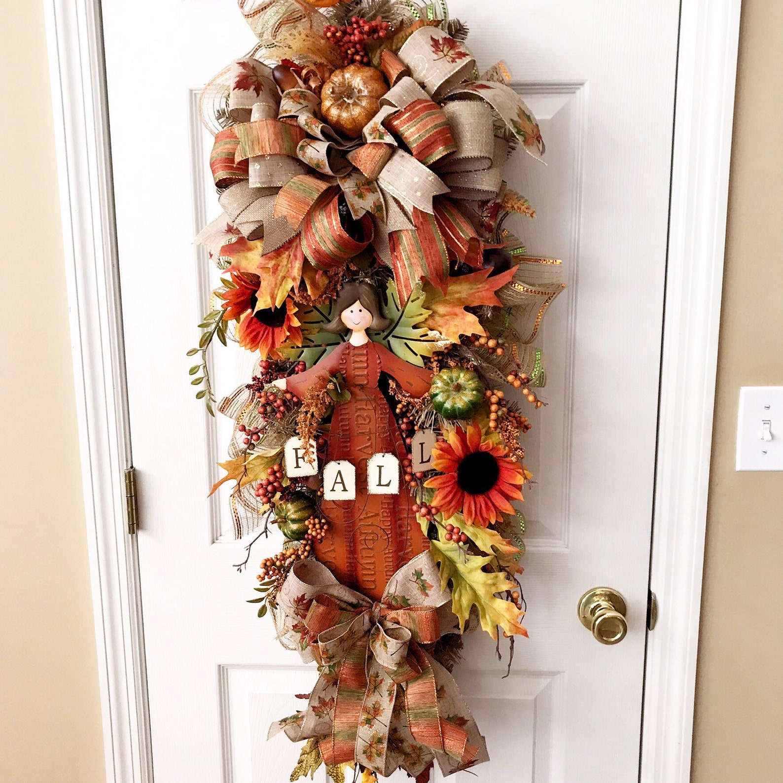 Fall Swag Angel Swag Door Swag Wall Swag Fall Wreath Door - Etsy