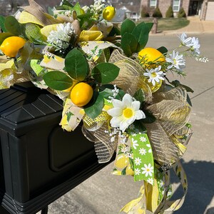 Lemon Mailbox Swag, Spring-summer Decor, Lemon Swags, Home Decor, Daisy ...