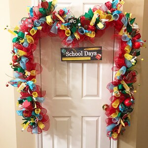 Teacher Appreciation Garland, Back to School, Garland Decor, Deco Mesh ...