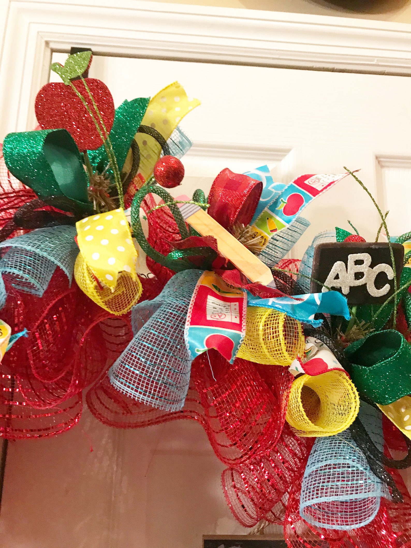 Teacher Appreciation Garland, Back to School, Garland Decor, Deco Mesh ...