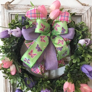 Window Frame Floral Hanger, Spring Decor, Spring Door Hanger, Spring ...