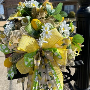 Lemon Mailbox Swag, Spring-summer Decor, Lemon Swags, Home Decor, Daisy ...