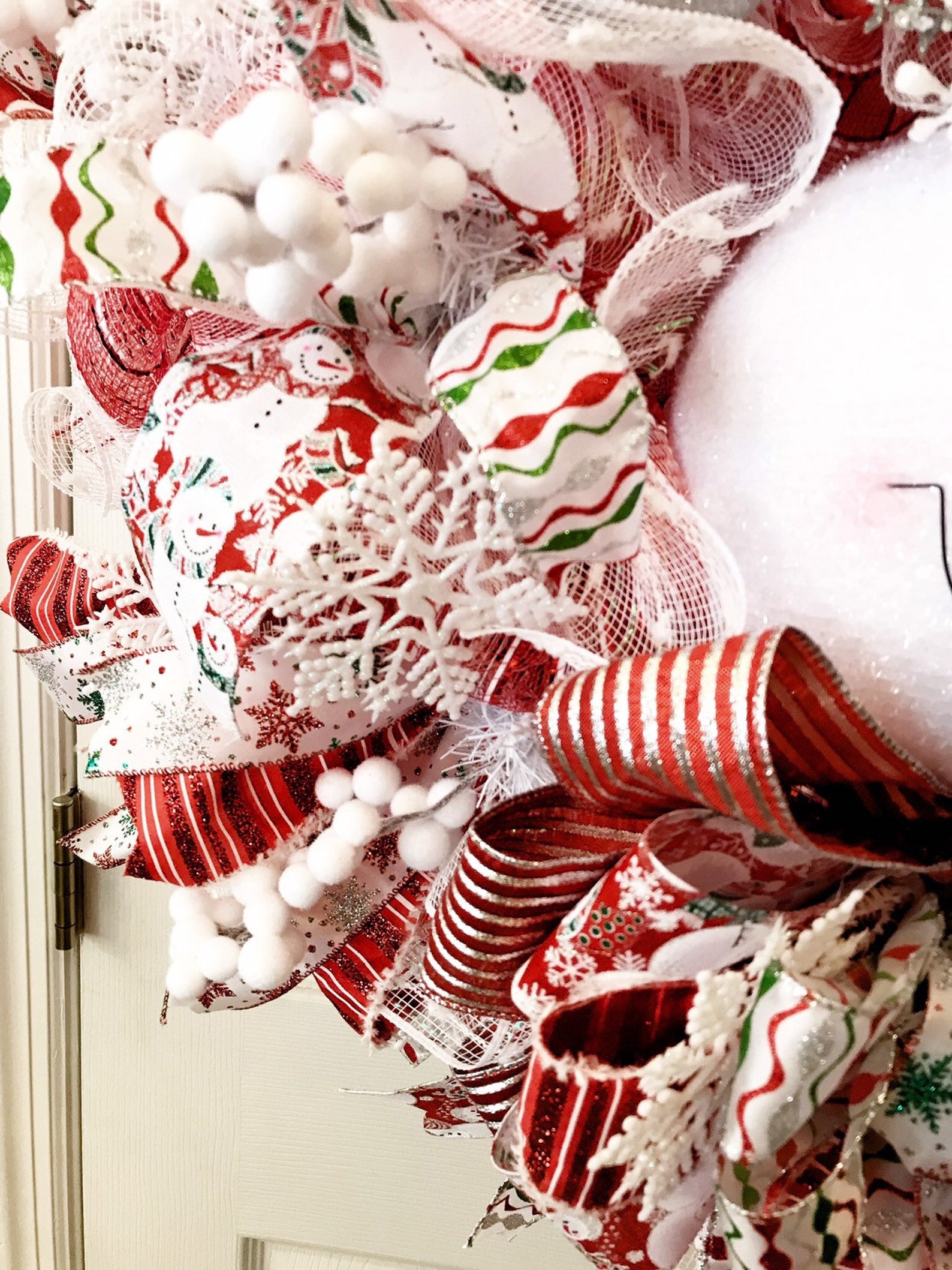 Ready to Ship Snowman Wreath, Christmas Gift, Snowman Holiday Decor ...