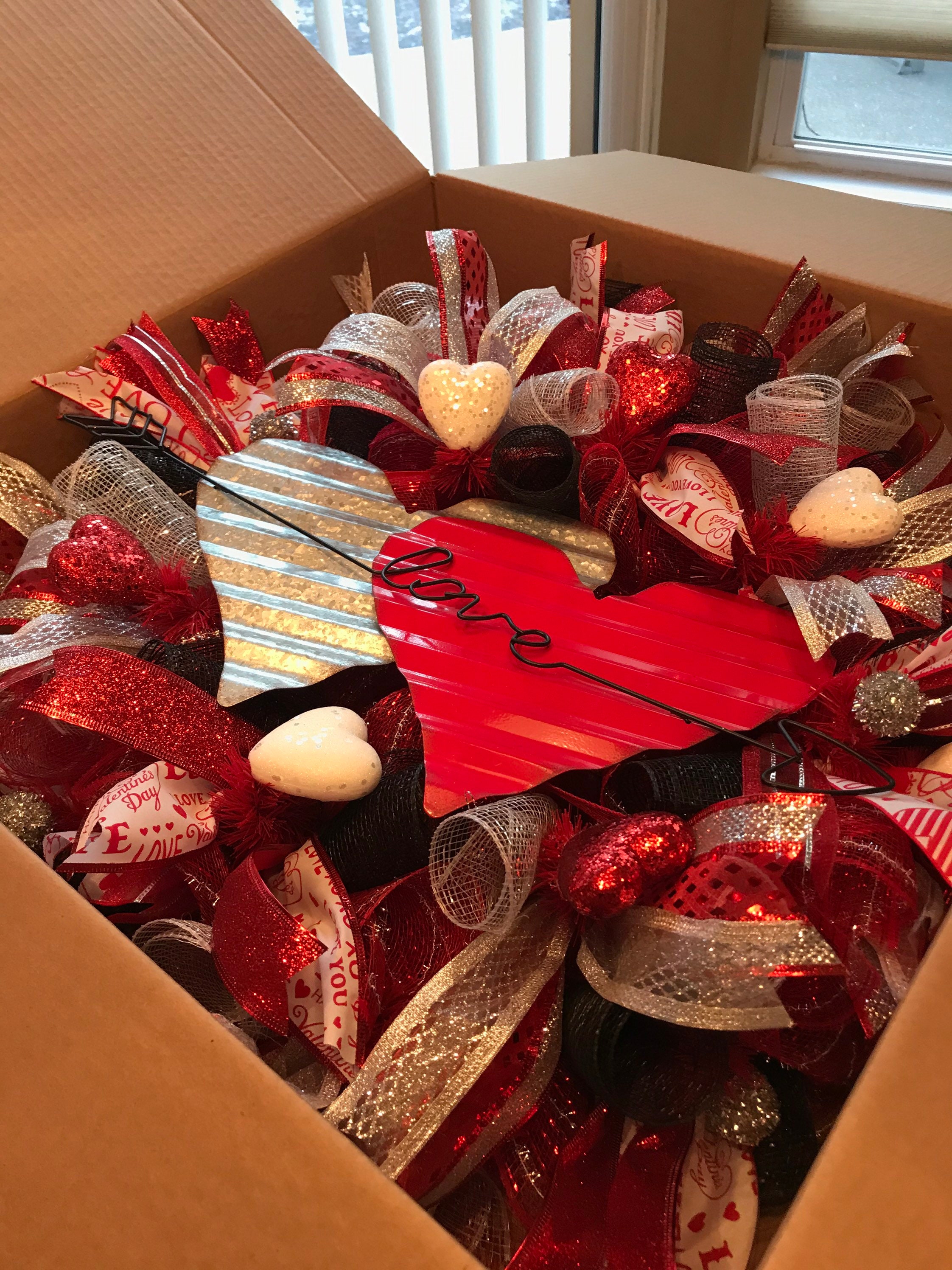 Corona de San Valentín Coronas de San Valentín Corona de | Etsy