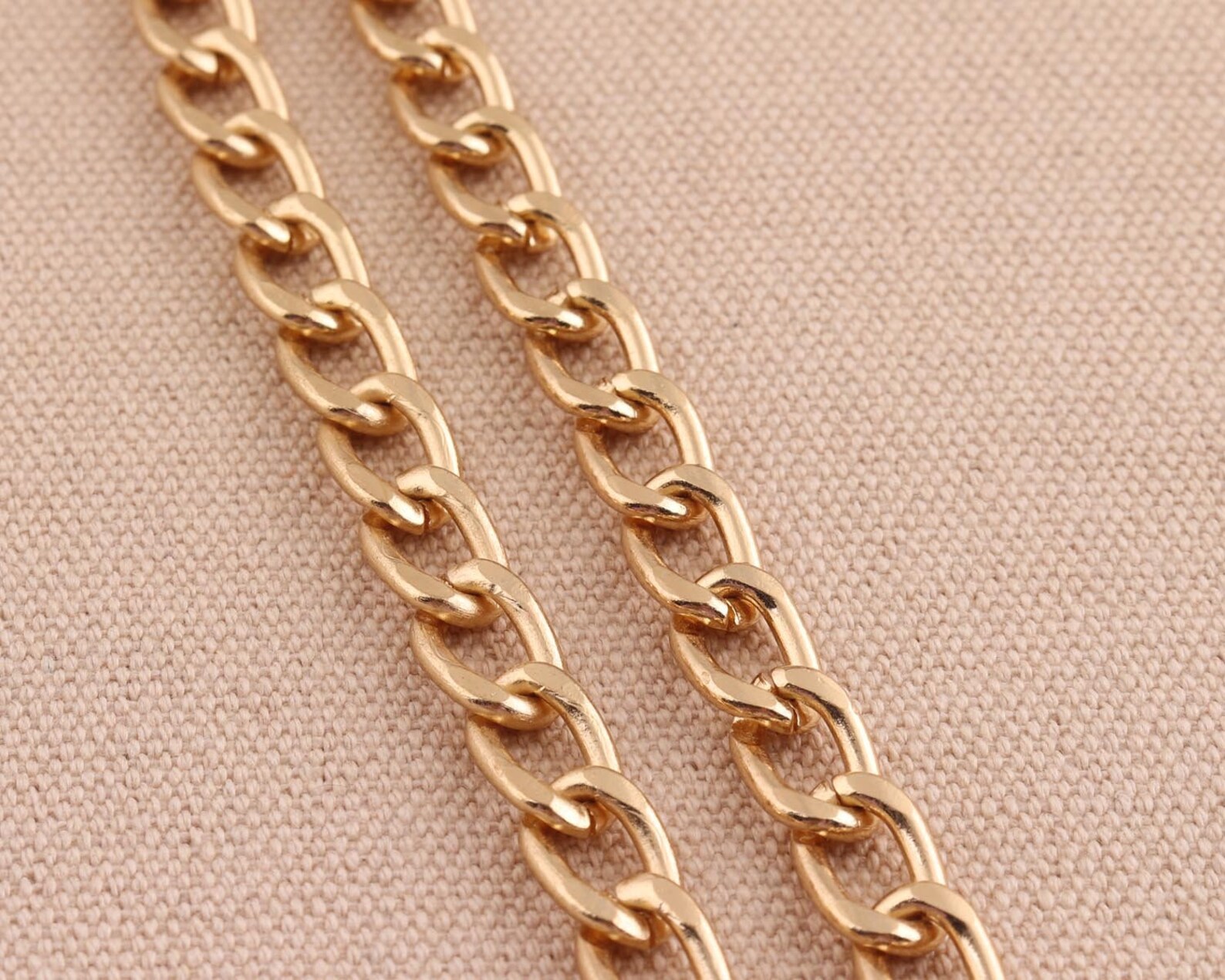 121cm Length Chain Link Light Gold Color Necklace Chain Bag | Etsy