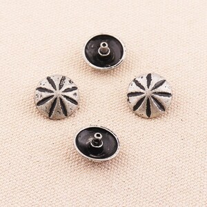 20pcs Flower Concho Rivets Antique Silver Plated Conchos Studs 15mm ...