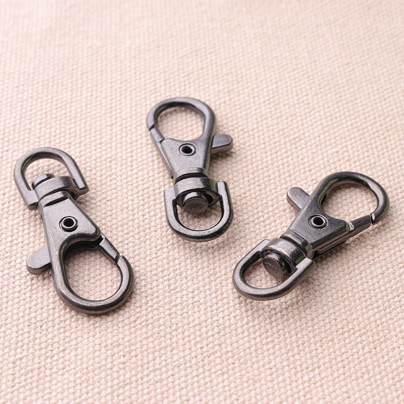 12pcs Lobster Clasp Black 38mm Long Metal Swivel Clasp Large | Etsy