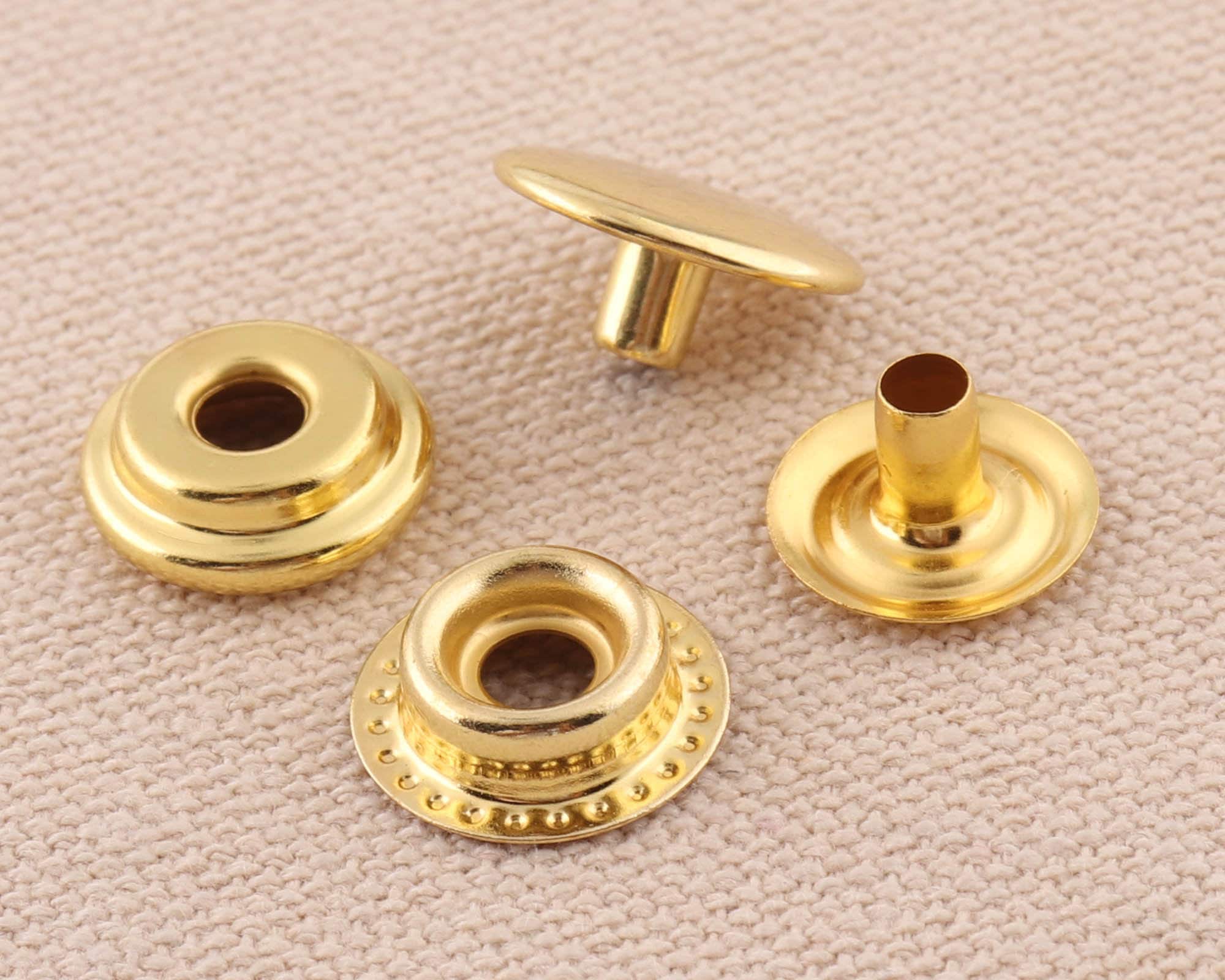 4 Parts Snaps Buttons Rose Gold /nickel/bronze/gold Color Press Buttons ...