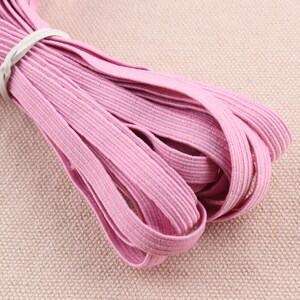 6mm Pink Color Elastic Band High Elastic Flat Rubber Band, Elastic Cord ...