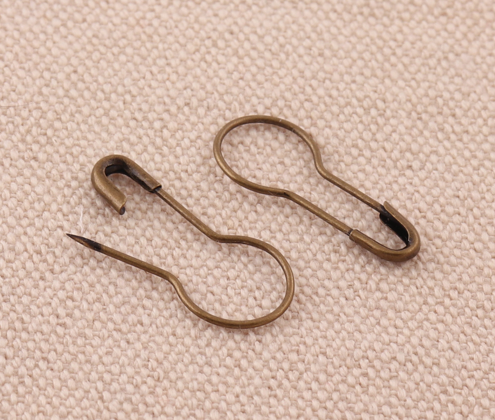 100pcs Bronze Safety Pins Coiless Safety Pins Bulb Safety Pins | Etsy