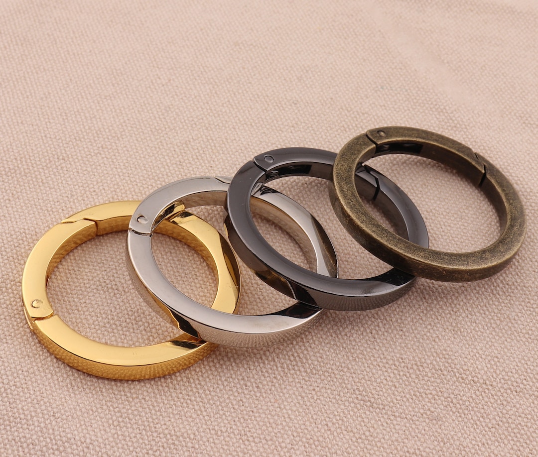Flat Round Spring Gate Ring Metal O Ring Spring Ring Clasp Push Gate ...