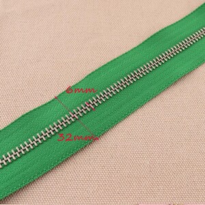 Green Color Metal Teeth Zippers nylon Zipper Pouch coil - Etsy