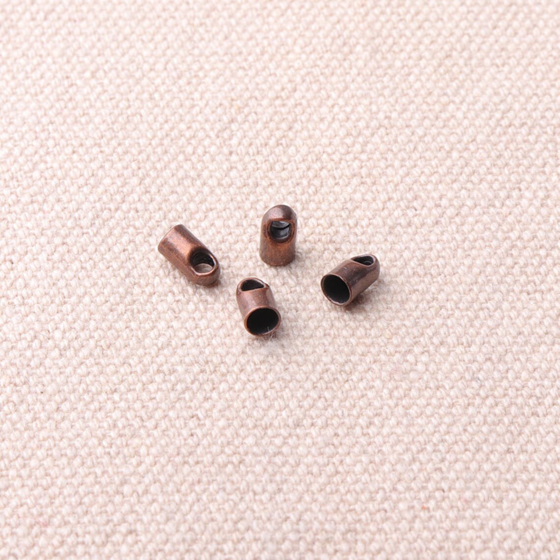 200pcs Cord End Caps Red Copper Tubes Cord Loops Perfect for - Etsy