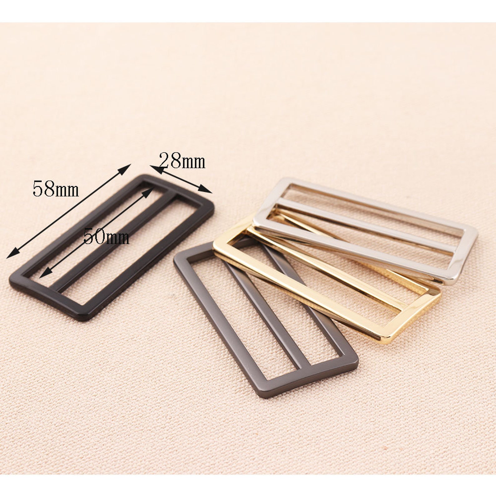 50mm Tri -glide Adjuster, Fits 50mm Ribbon Buckle Sliders, Strap ...