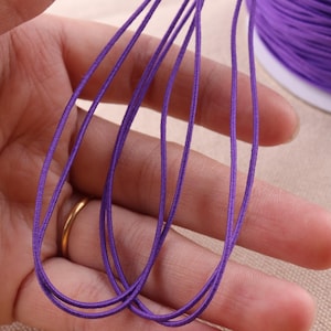 1mm Purple Color Elastic Drawcord, Elastic Rope ,nylon Rubber Stretch ...