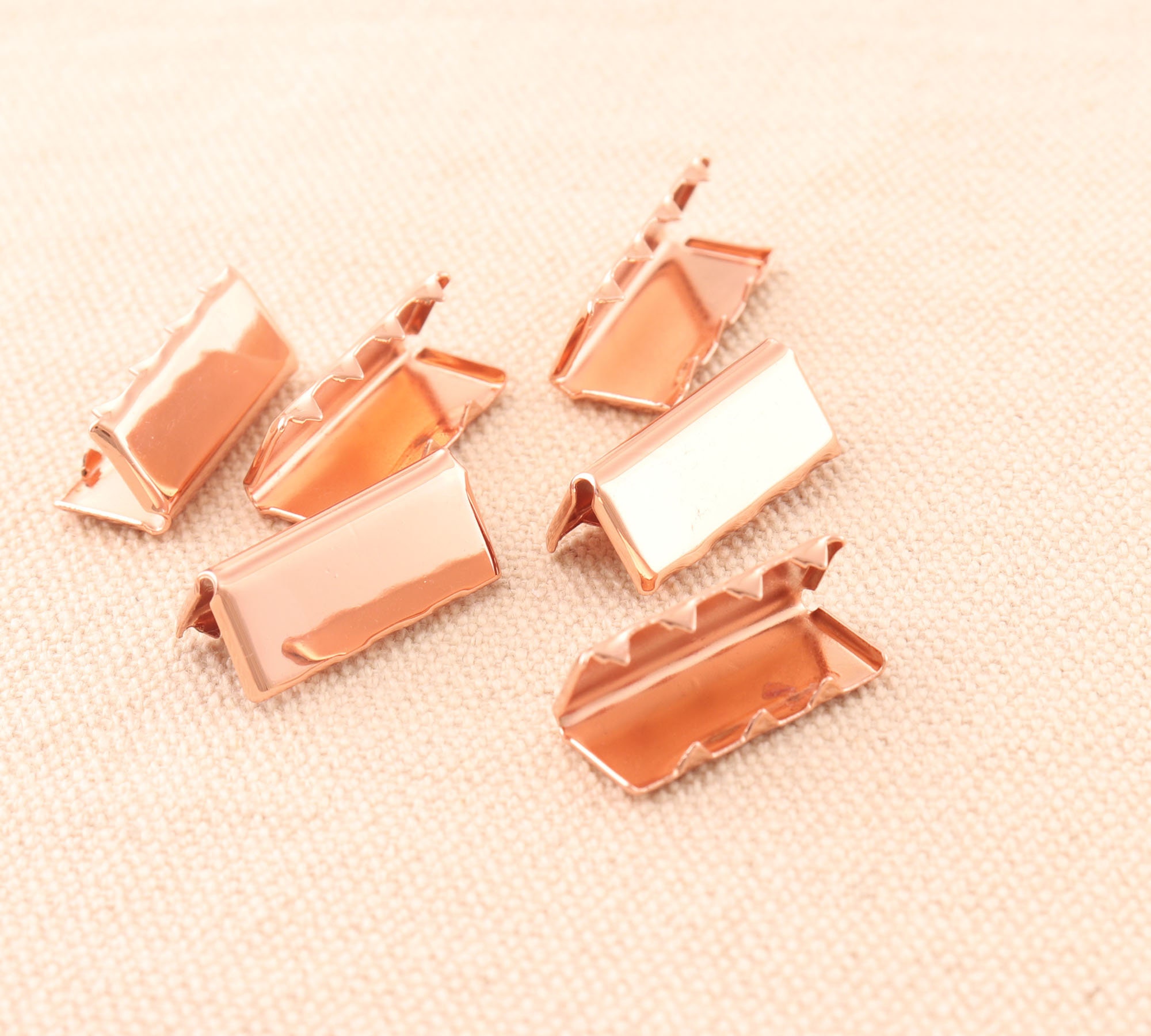 50pcs 19mm End Cap Rose Gold Color Cord End Caps Metal Leather - Etsy