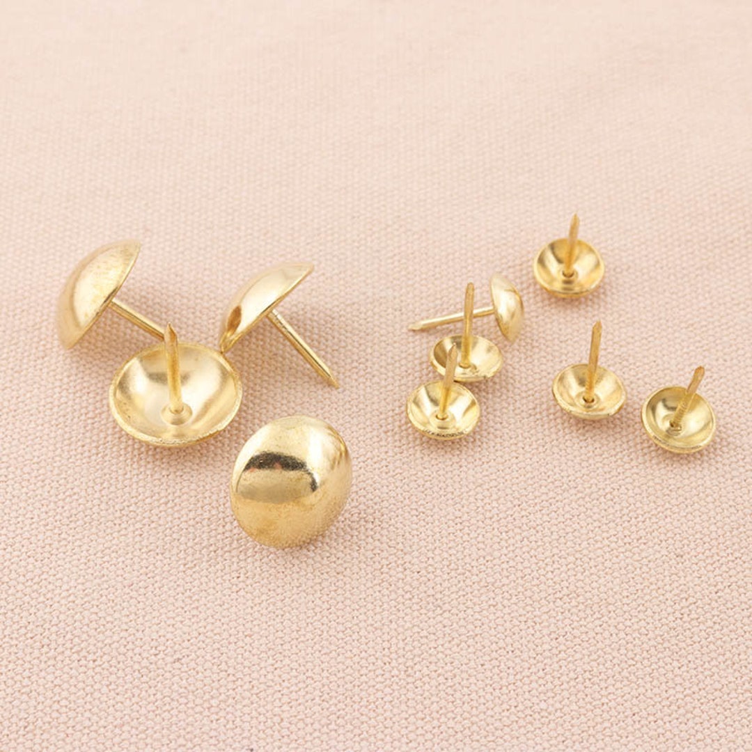 30pcs Upholstery Nails Gold Color 20*18mm,17*11mm Shank Decorative ...