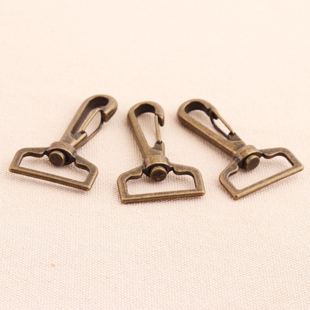 5pcs Bronze Swivel Clasp Push Gate Clasp Snap Clip Hook Push Gate ...